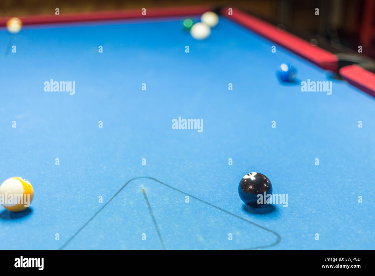 Blue billiards table hi-res stock photography and images - Alamy