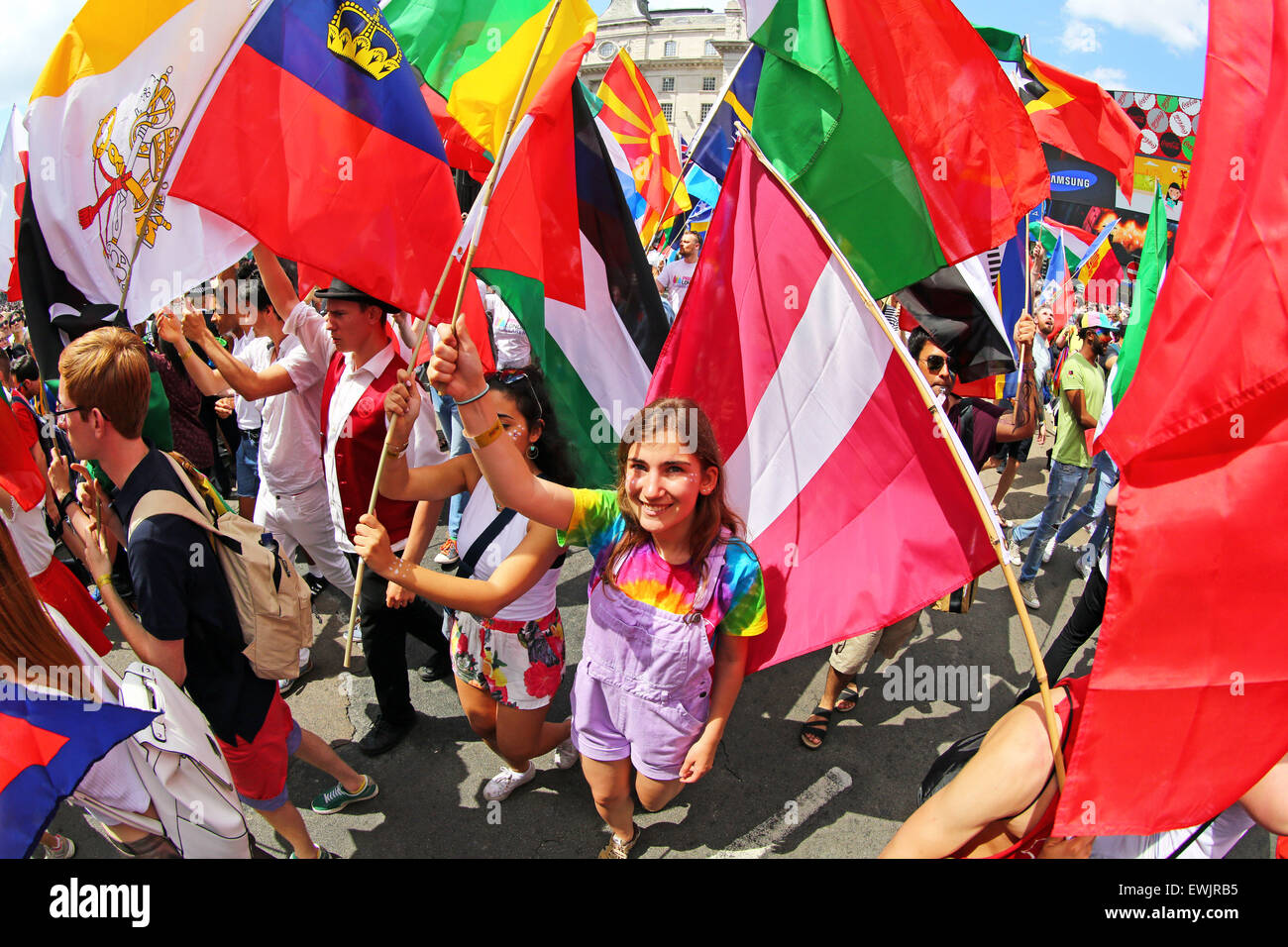 Parade flags of all nations hi-res stock photography and images - Alamy