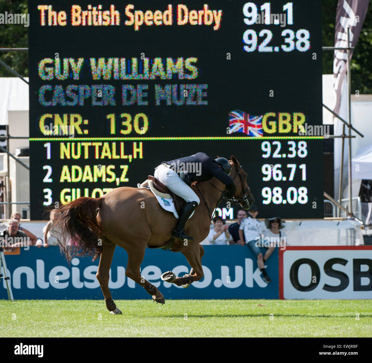 Hickstead, UK. 27 June 2015. Guy WILLIAMS [GBR] riding CASPER DE MUZE ...