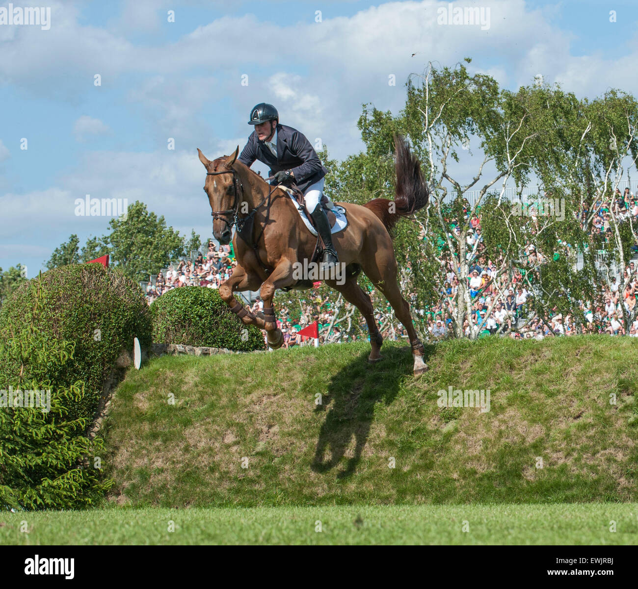 Hickstead, UK. 27 June 2015. Guy WILLIAMS [GBR] riding CASPER DE MUZE ...