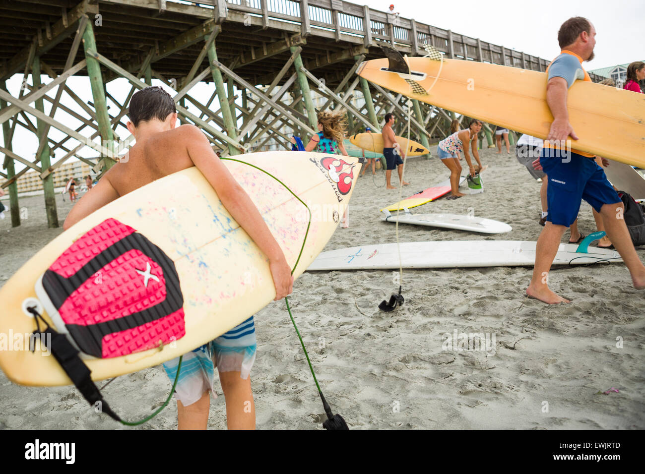 Folly beach, South Carolina, USA. 27th June, 2015. Charleston area ...