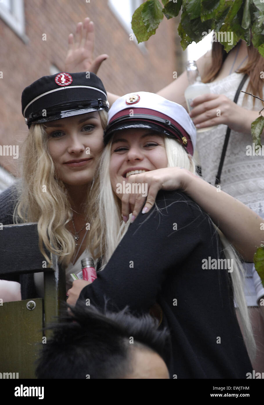 Kastrup.Copenhagen.Denmark 27 June 2015 Danish students from taarnby ...