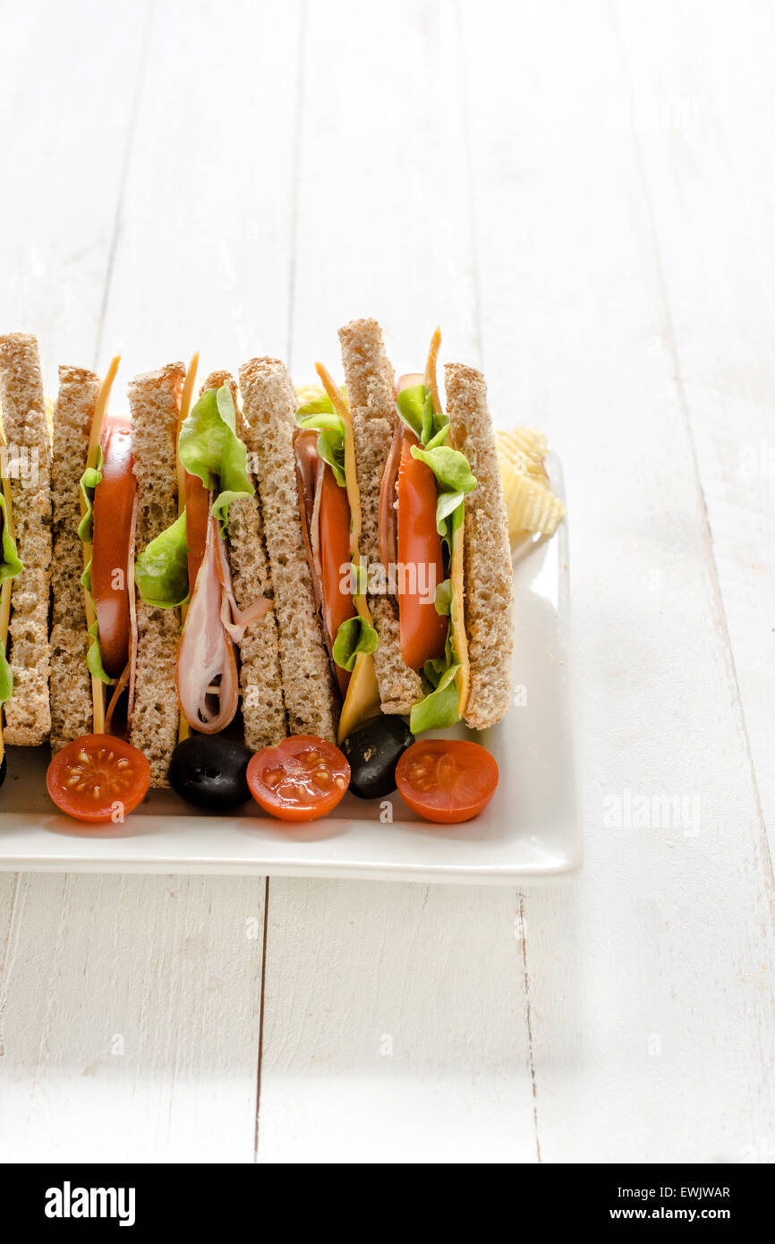 Club sandwiches in white hi-res stock photography and images - Alamy