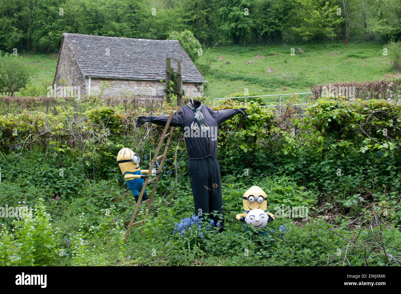 scarecrow and minions Stock Photo - Alamy