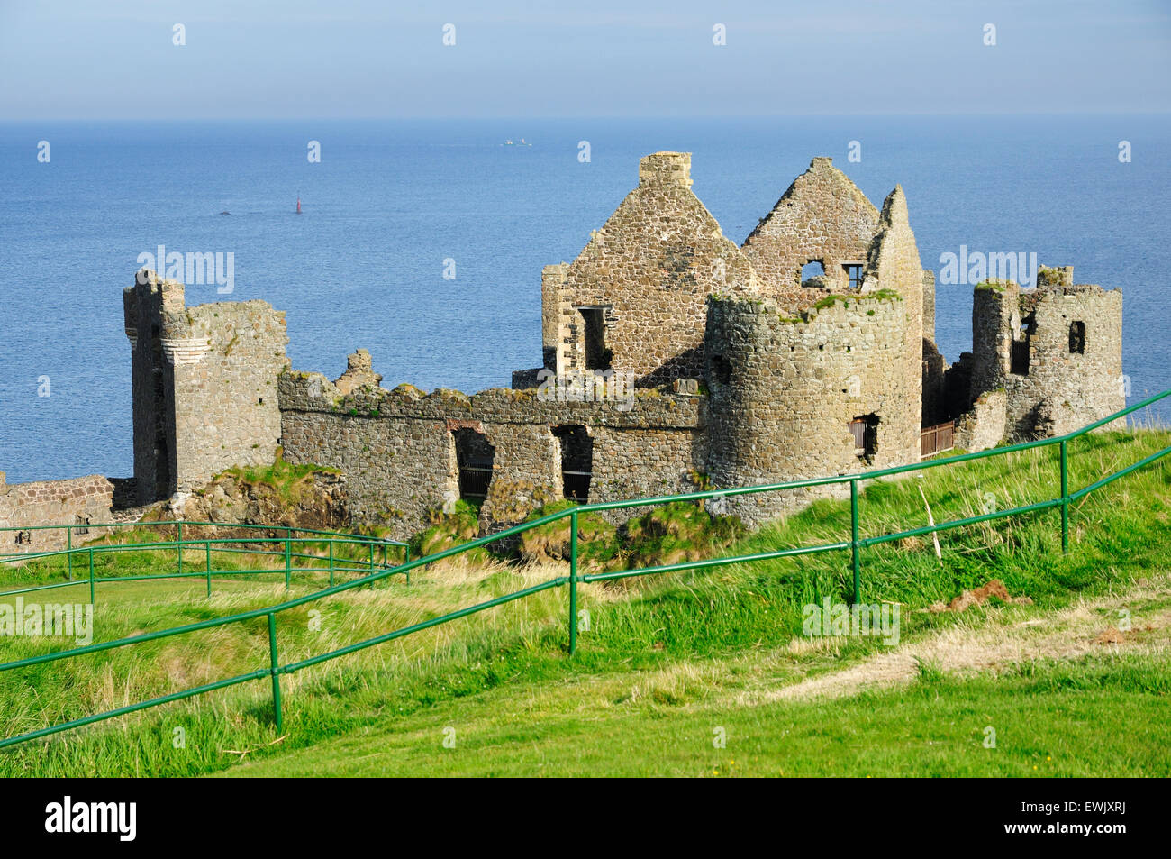 Dunluce Castle is a now-ruined medieval castle in Northern Ireland ...