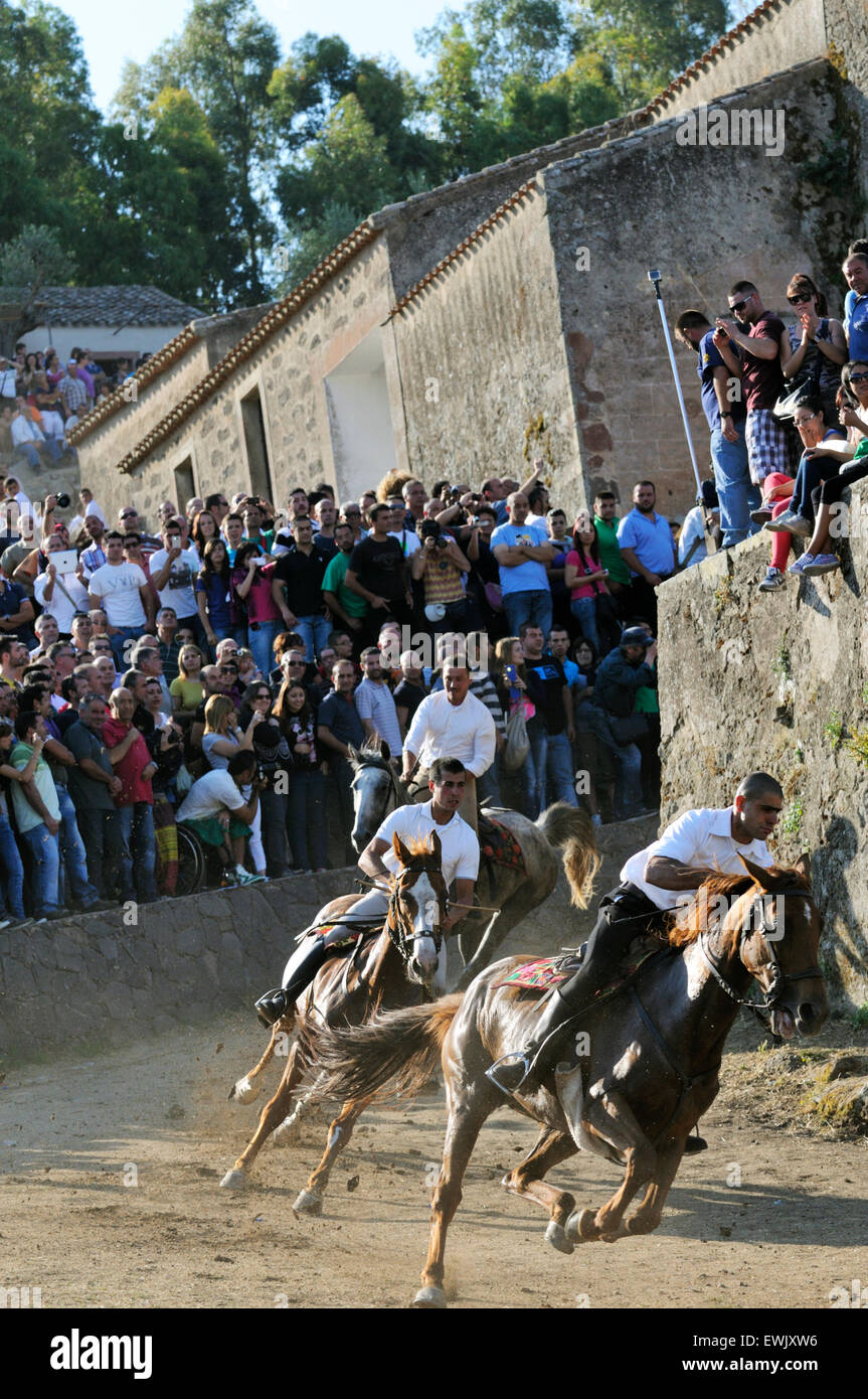 Sedilo,Sardinia,Italy, 6/7/2013.Famous Ardia traditional horse race ...