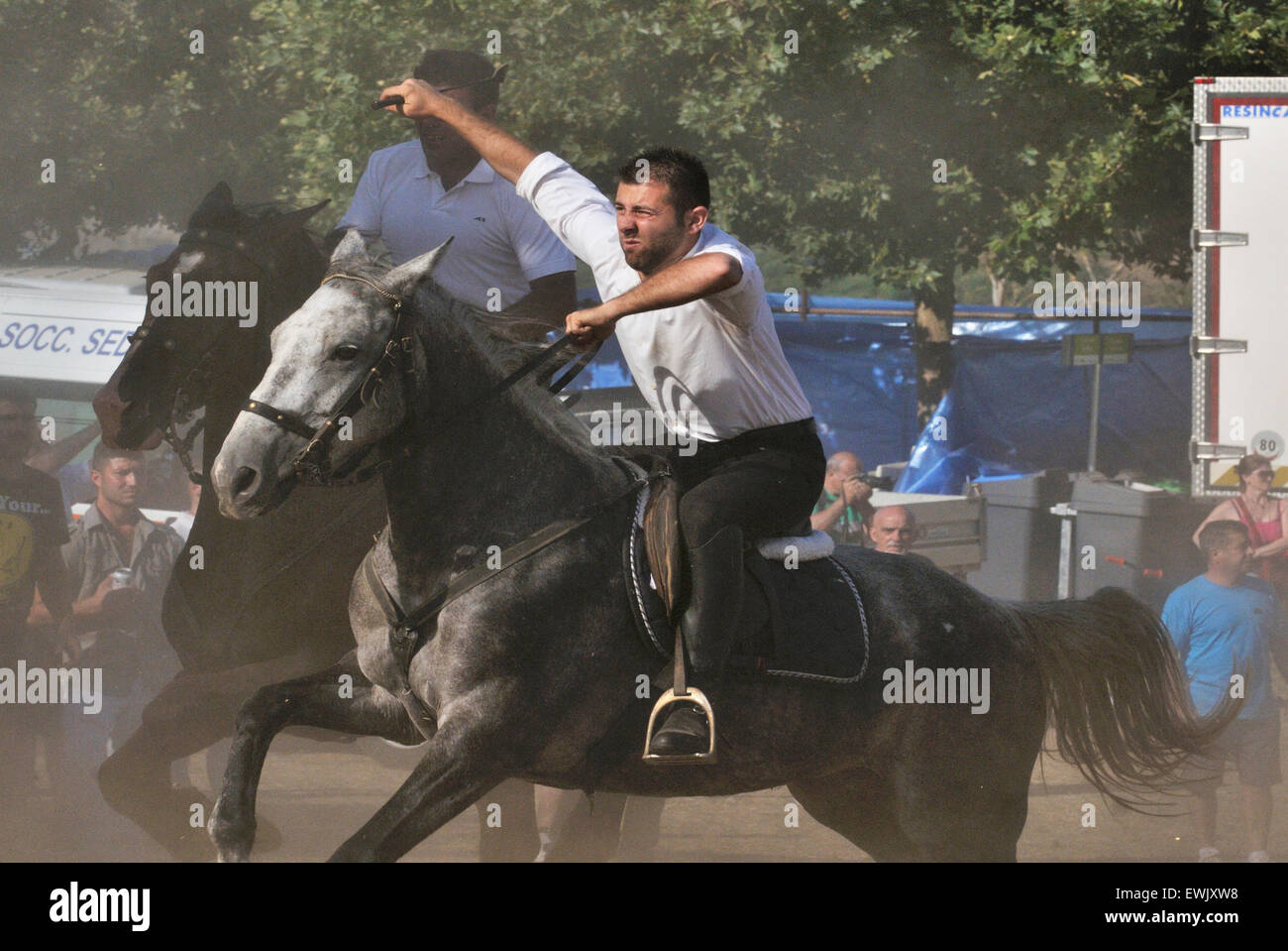 Sedilo,Sardinia,Italy, 6/7/2013.Famous Ardia traditional horse race ...