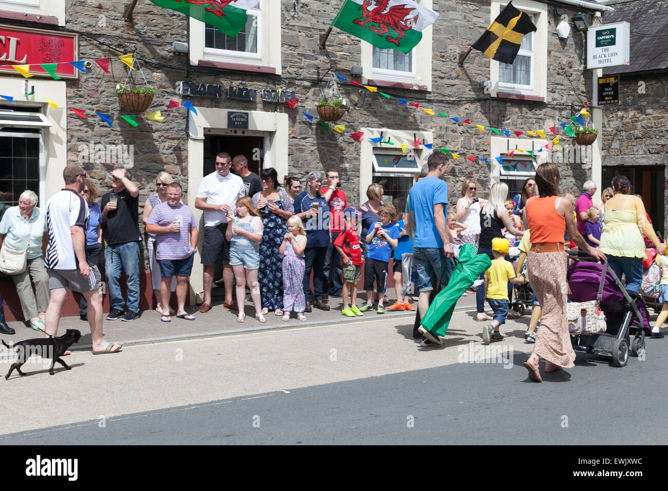 St Clears Carnival June 2015 in Pembrokeshire Wales. Town parade Stock ...