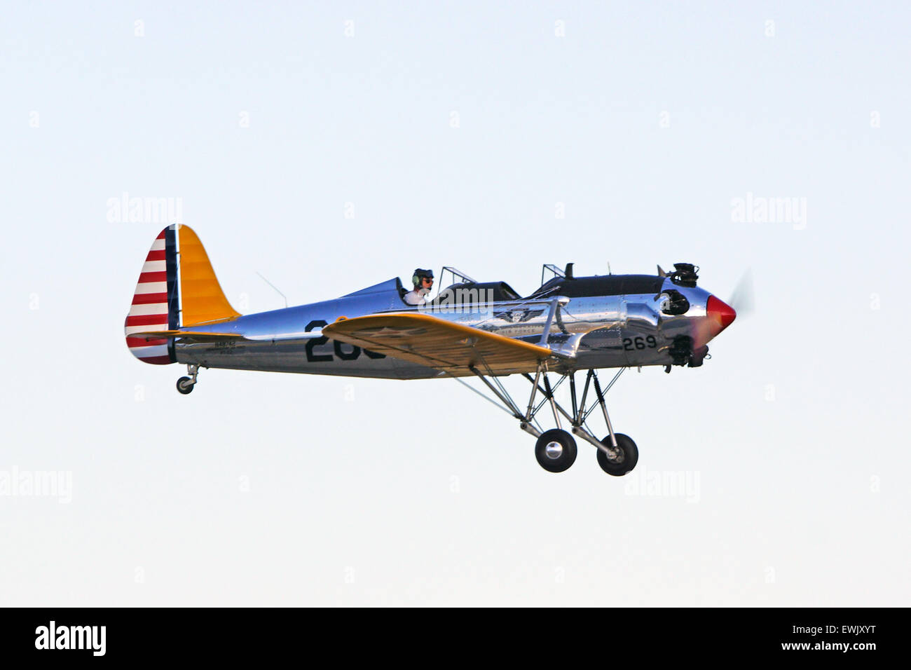 WWII PT-22 Airplane flying at 2015 Planes of Fame Air Show in ...