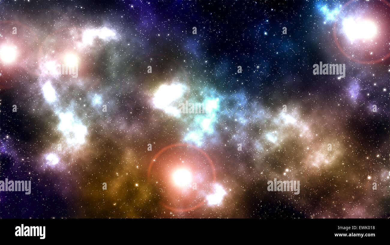 Composition of nebula, stars and colors to serve as a supporting ...