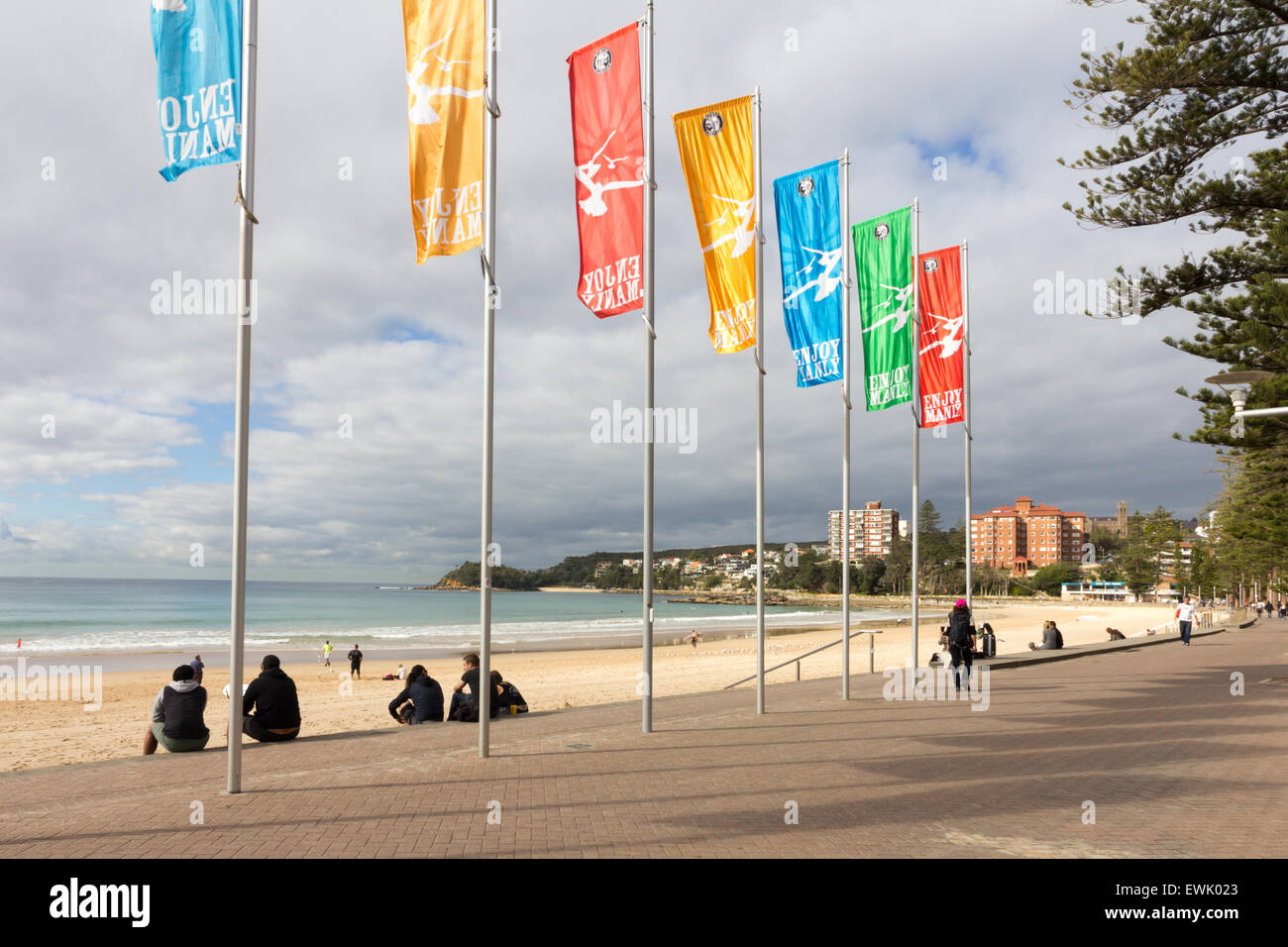 The promenade in Manly, Sydney, New South Wales, Australia Stock Photo ...
