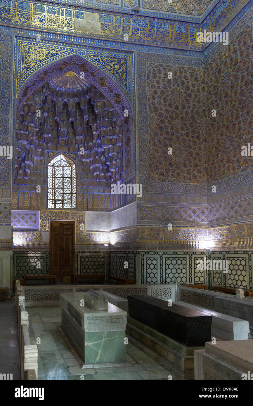 Gur-E-Amur Mausoleum with tombs of Amir Timur (Tamerlane), his grandson ...