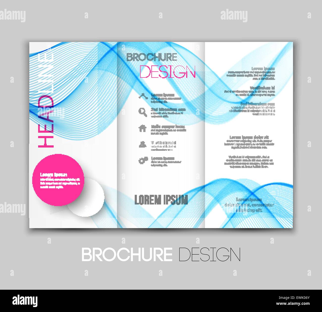 Vector template leaflet design with color lines Stock Vector Image ... Vector template leaflet design with color lines Stock Vector Image ...