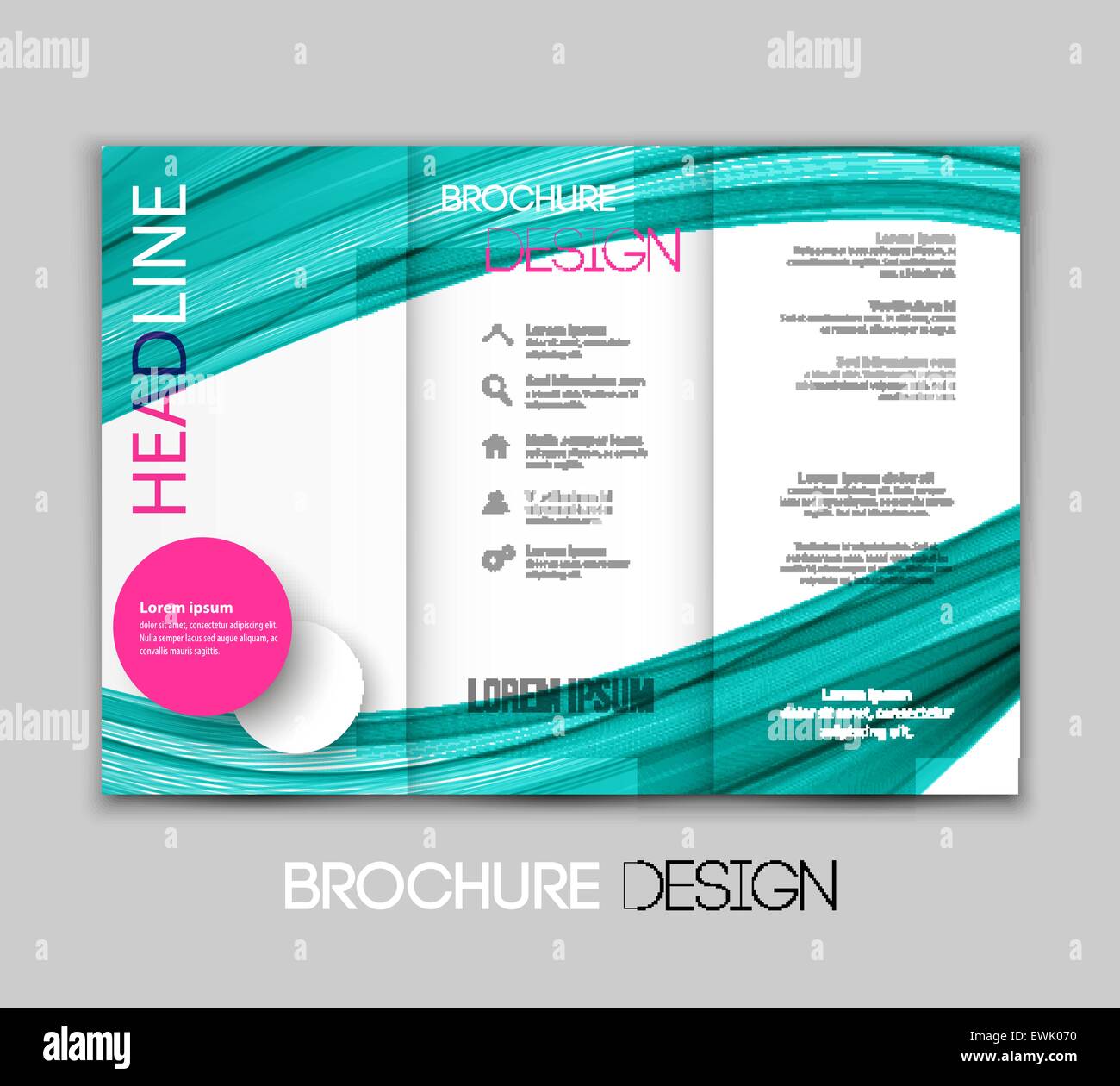 Vector template leaflet design with color lines Stock Vector Image ... Vector template leaflet design with color lines Stock Vector Image ...