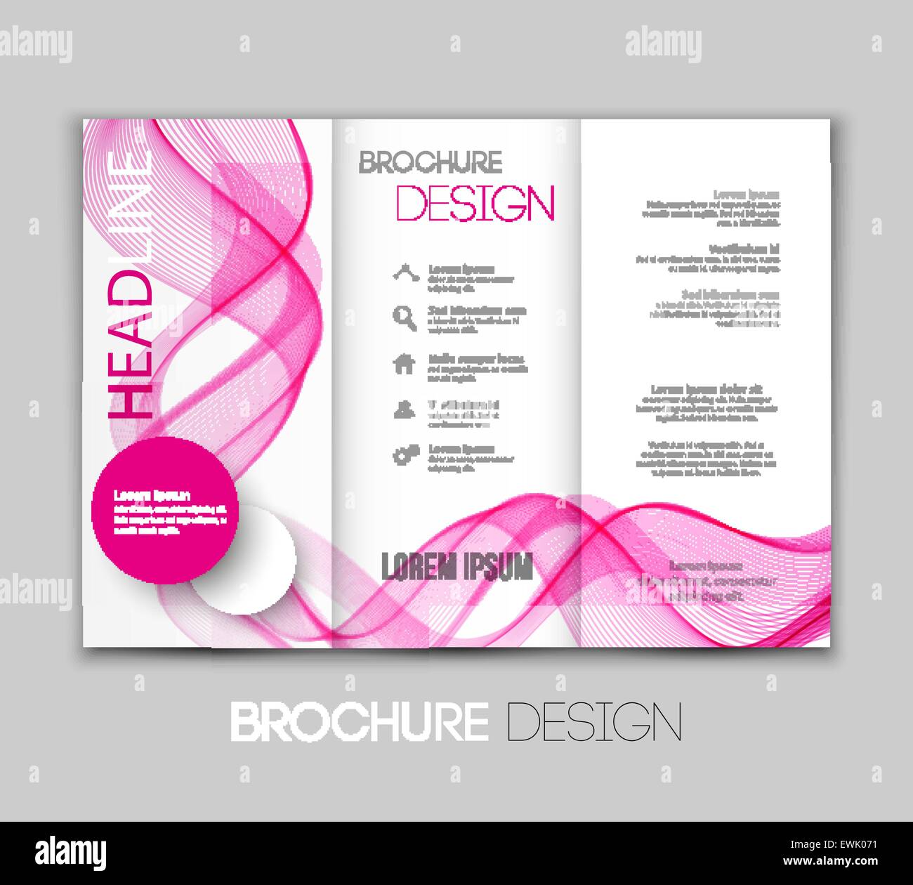 Vector template leaflet design with color lines Stock Vector Image ... Vector template leaflet design with color lines Stock Vector Image ...