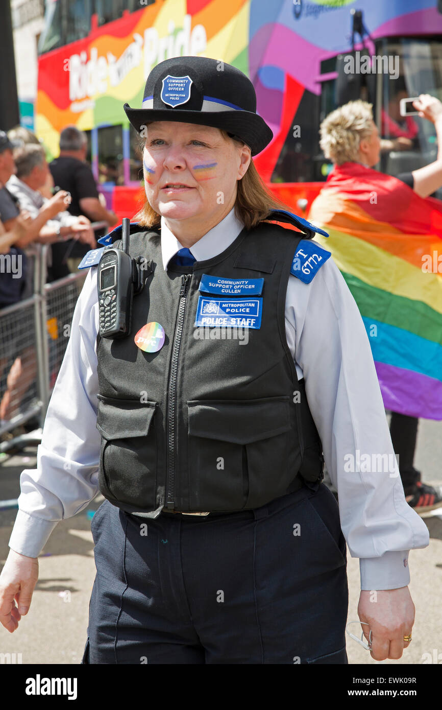 London,UK,27th June 2015,PCSO participates in the Pride in London Parad ...
