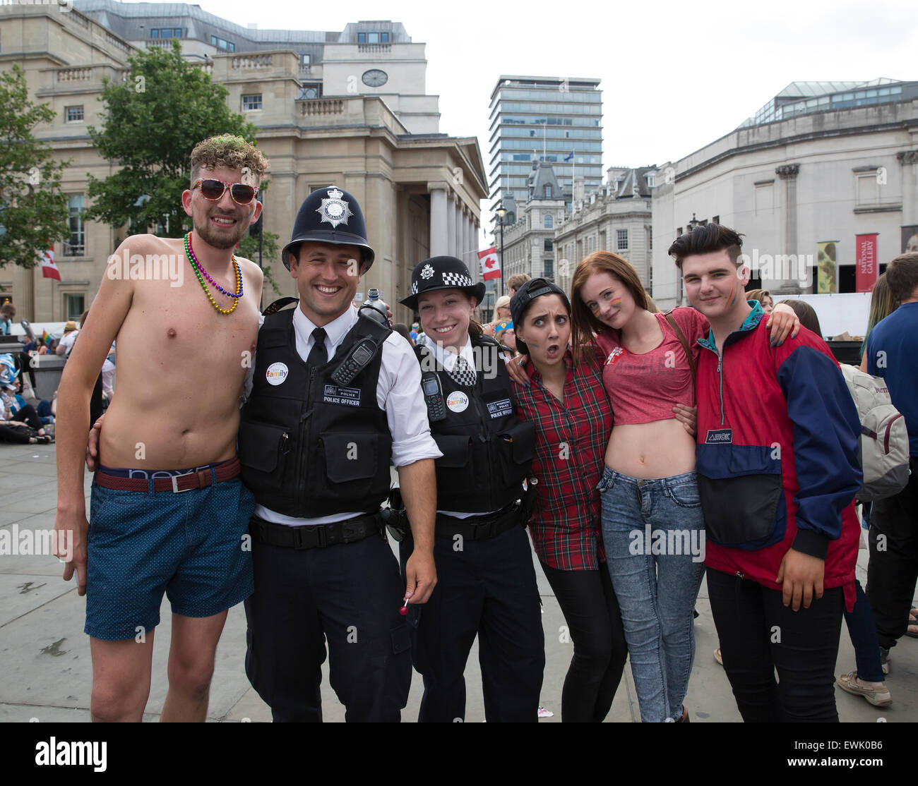 London,UK,27th June 2015,Participanta join police in the Pride in ...