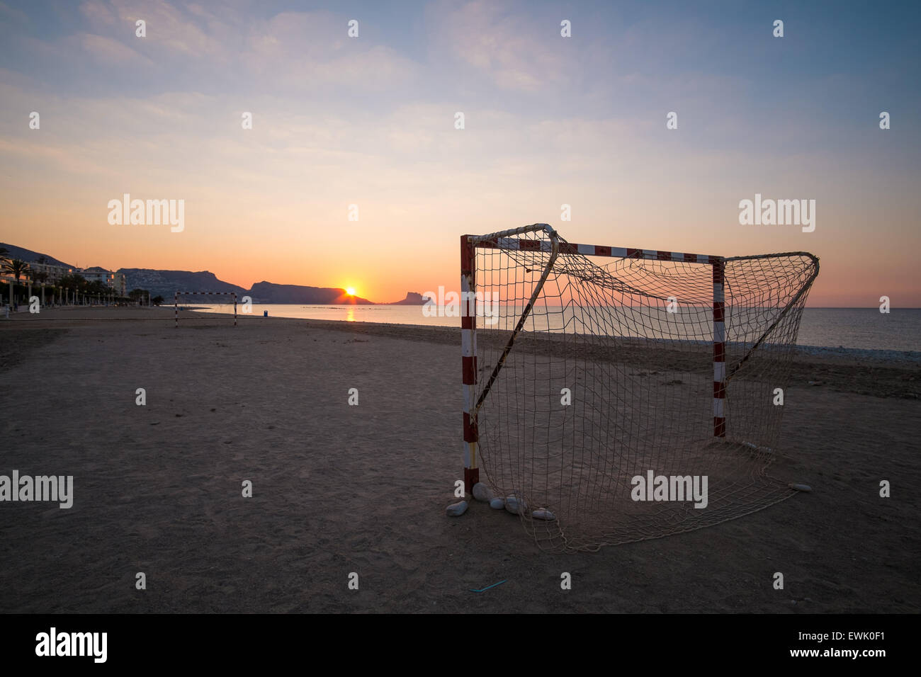 Soccer goals on beach hi-res stock photography and images - Alamy