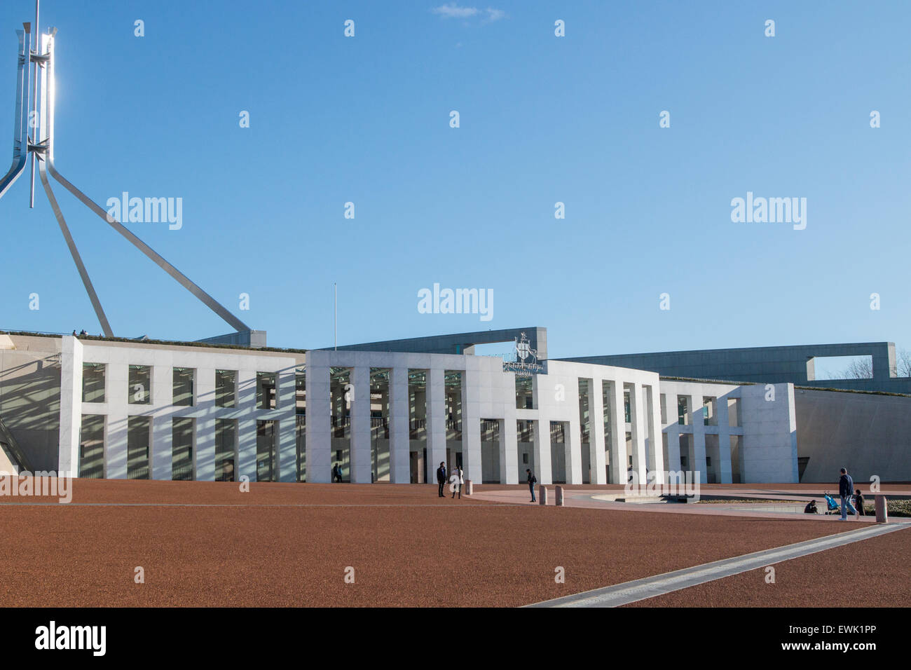 view of the new Parliament House building in Canberra, Australia's ...