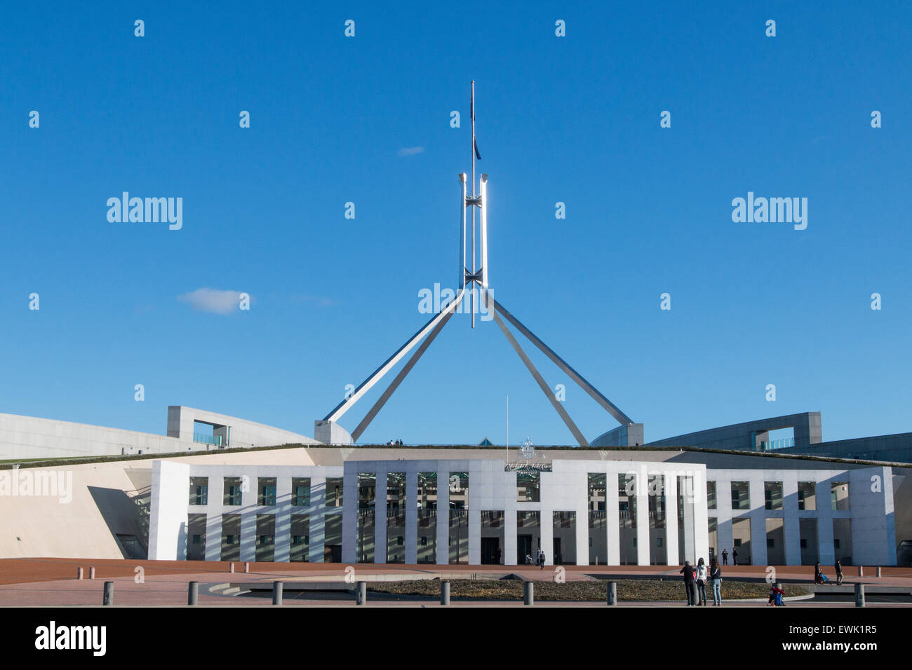 view of the new Parliament House building in Canberra, Australia's ...