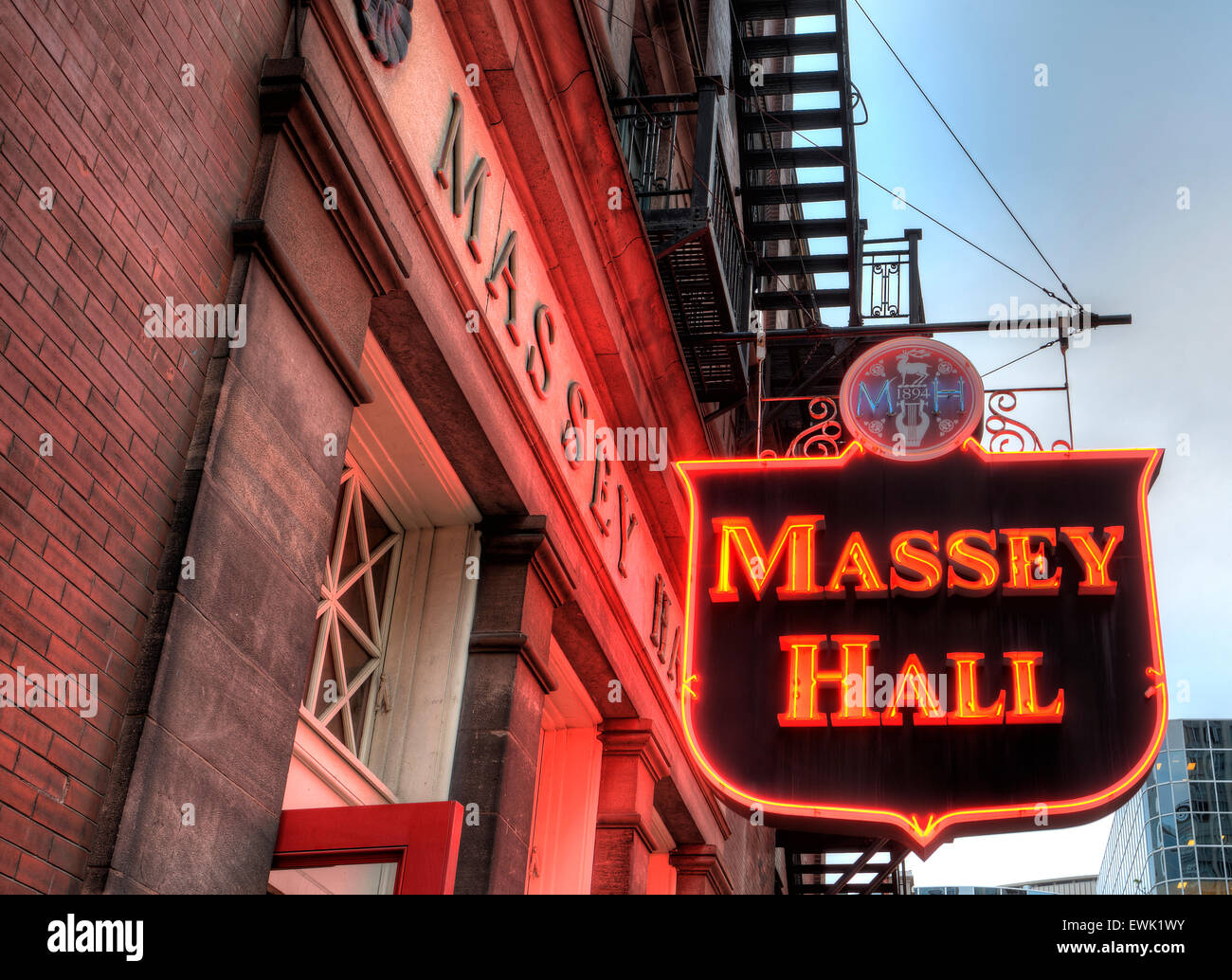 Massey Hall Toronto sign exterior Concert Hall Stock Photo - Alamy