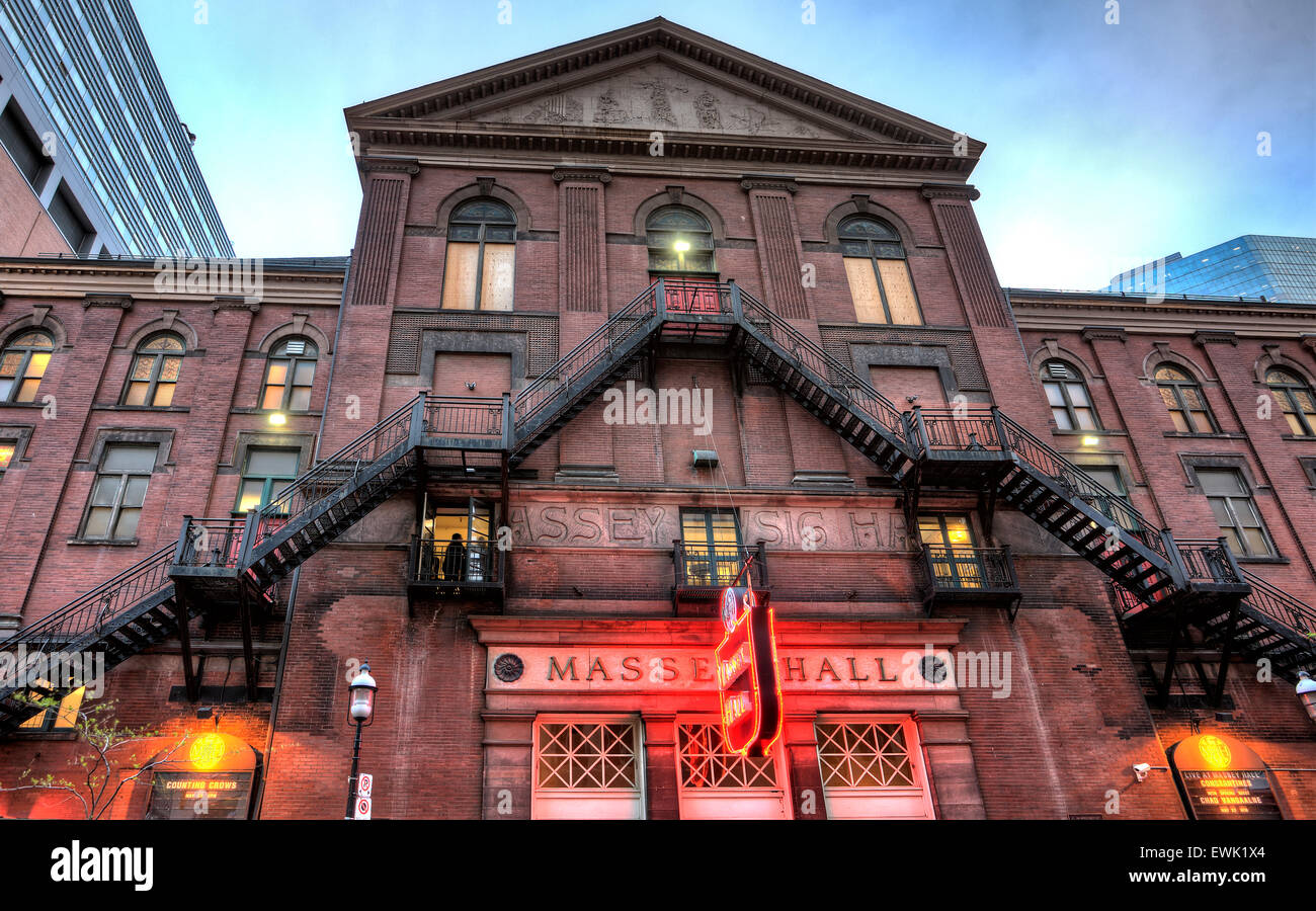 Massey Hall Toronto sign exterior Concert Hall Stock Photo - Alamy
