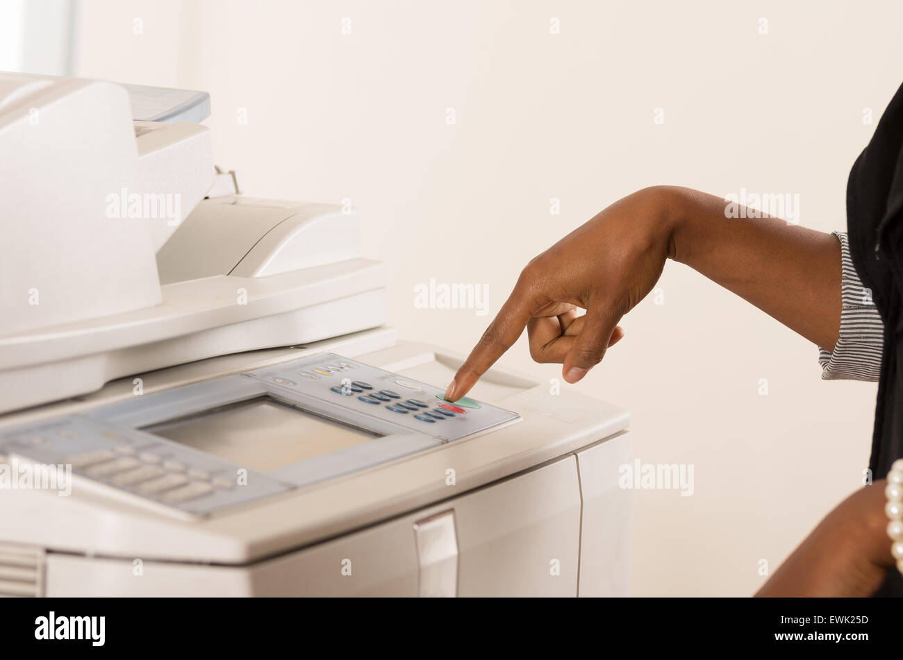 Office woman working copy machine Stock Photo - Alamy