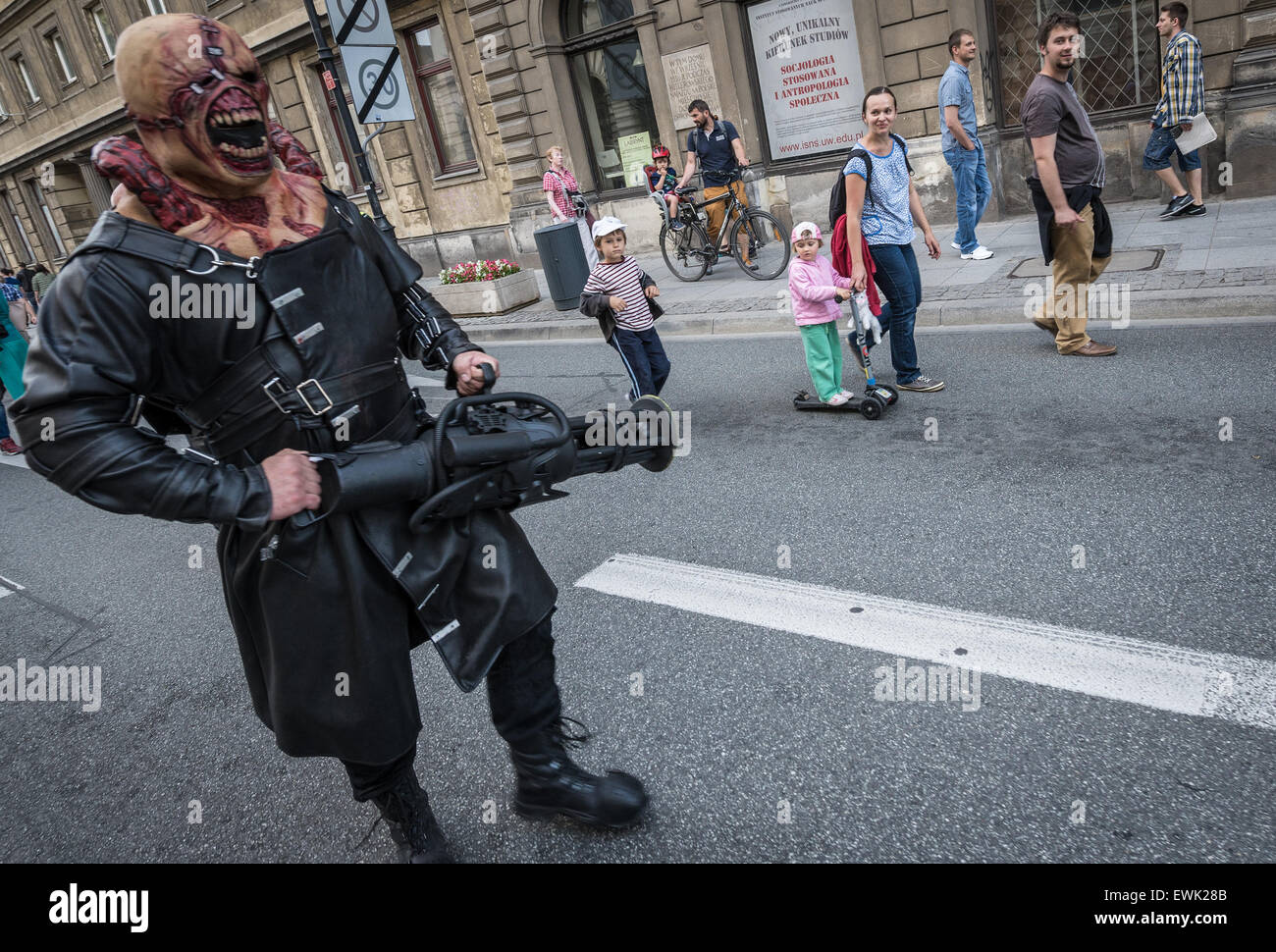 Warsaw, Poland. 28th June 2015. Participant of the 9th Zombie Walk in ...