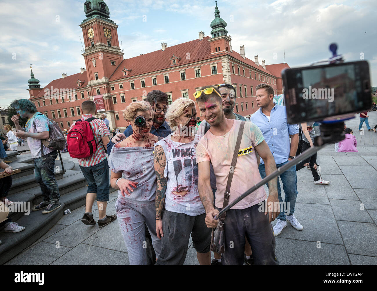 Warsaw, Poland. 28th June 2015. Participants of the 9th Zombie Walk in ...