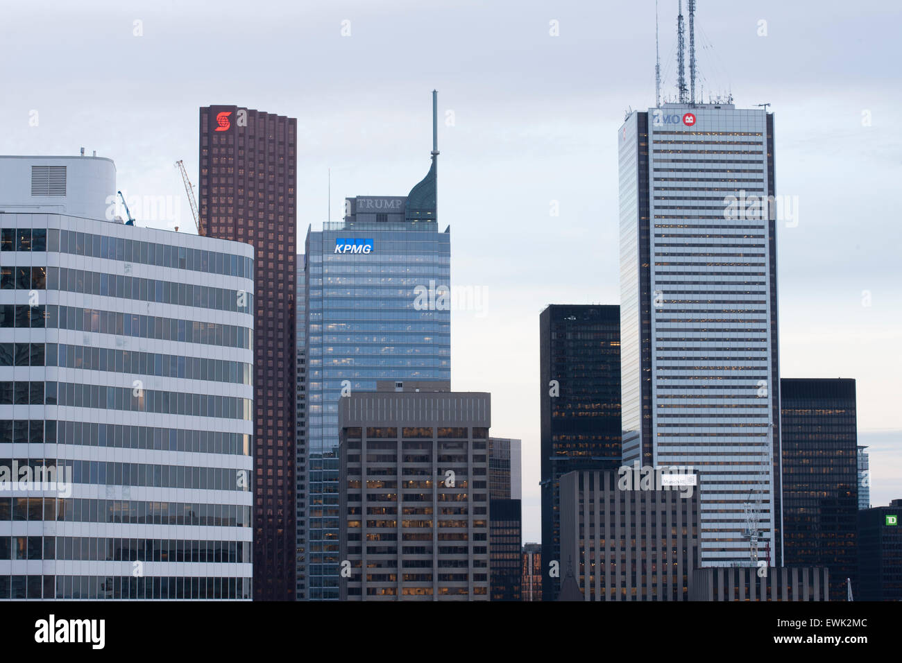 Toronto Skyline from rooftop Gerrard Street Ontario Stock Photo - Alamy