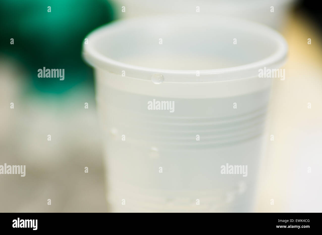 White plastic cup Stock Photo - Alamy