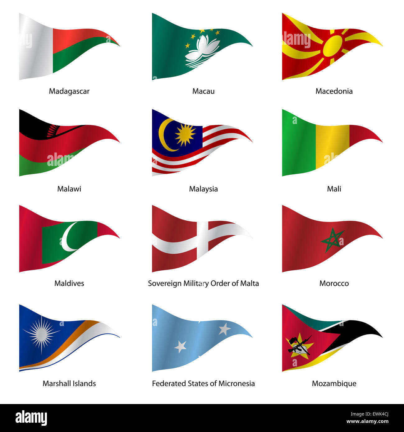 World flags set hi-res stock photography and images - Alamy