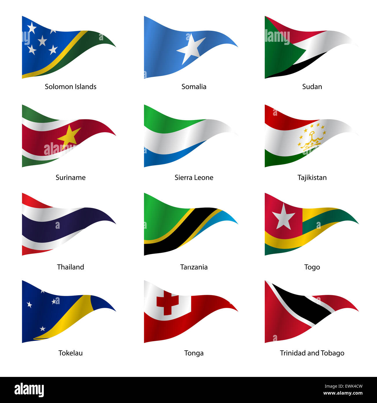 National flags set thailand Cut Out Stock Images & Pictures - Alamy