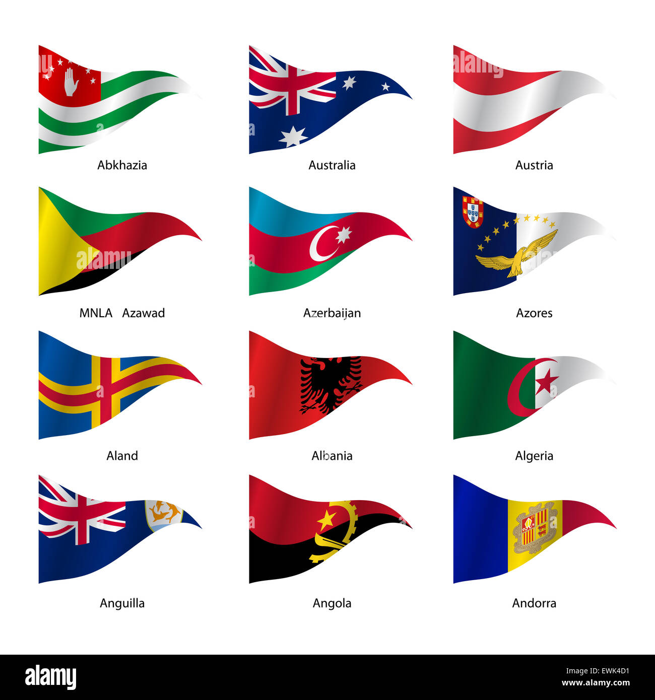 Set Flags of world sovereign states Stock Photo - Alamy