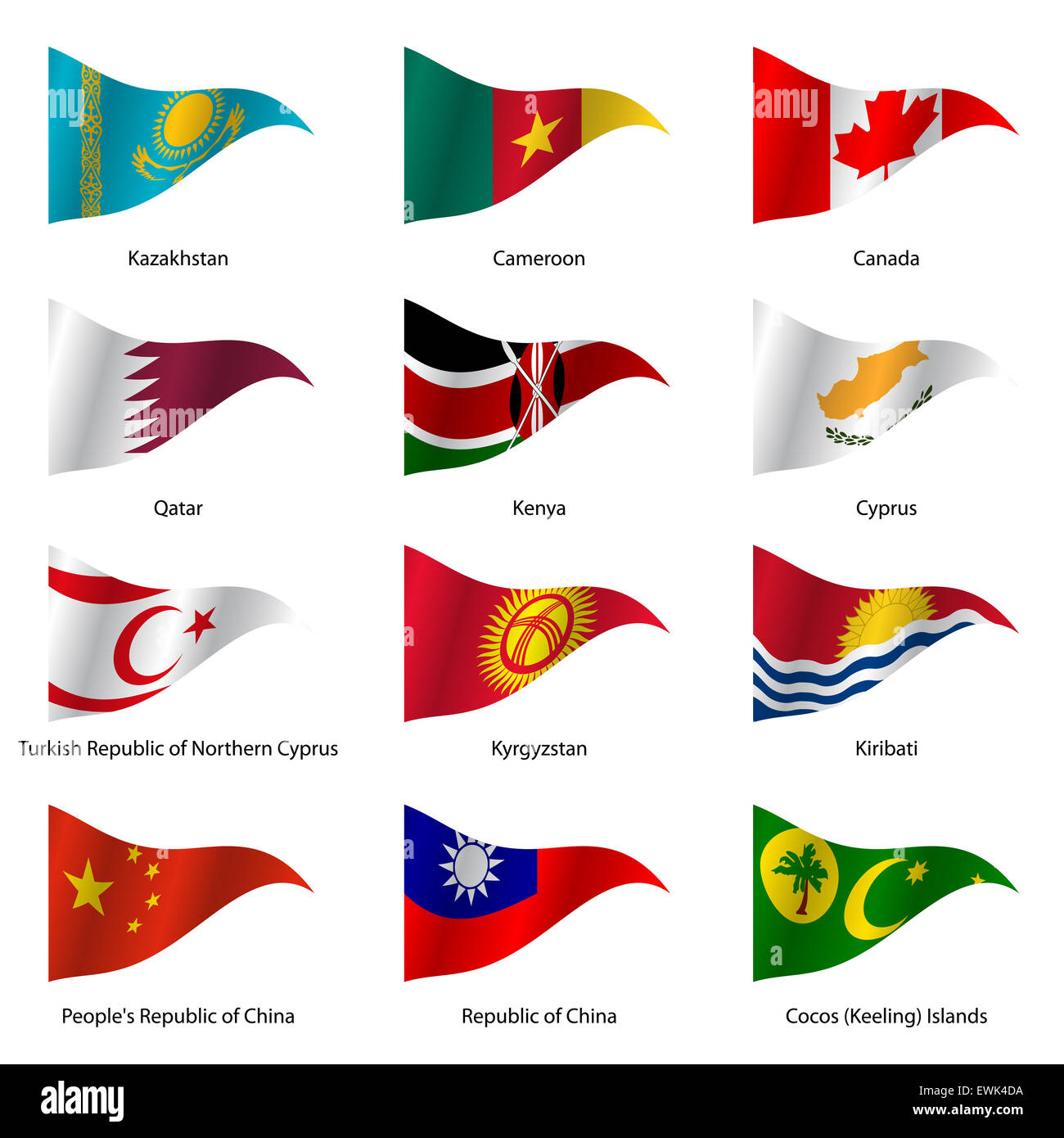 Set Flags of world sovereign states Stock Photo - Alamy