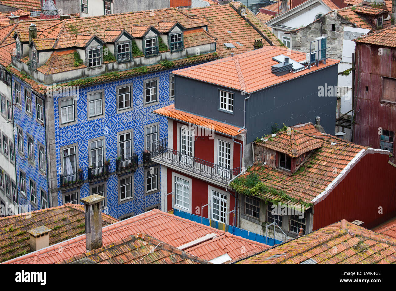 Traditional Portuguese houses in the Old Town of Porto in Portugal ...