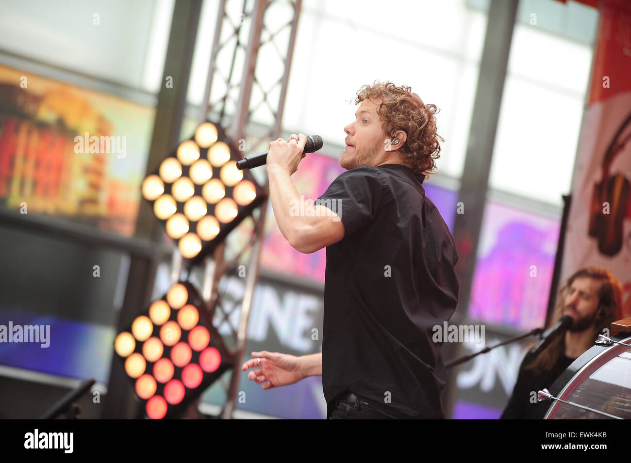New York, NY. 26th June 2015. American band Imagine Dragons performs ...