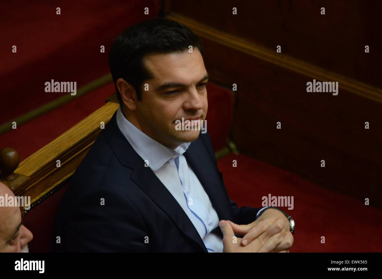 Athens, Greece. 27th June, 2015. Prime Minister of Greece Alexis ...