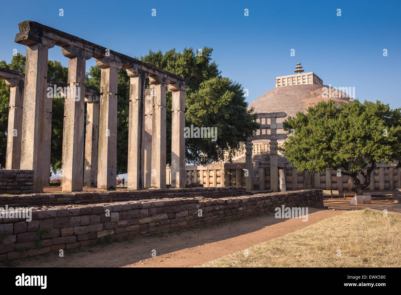 Ancient Great Stupa in Sanchi, in the India Stock Photo - Alamy