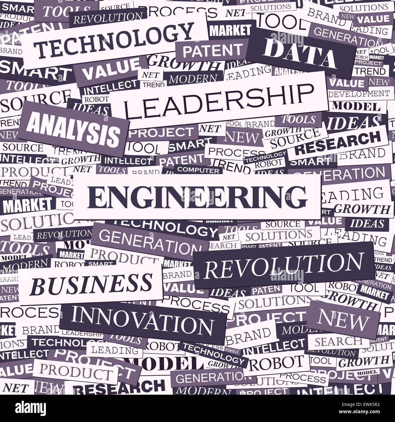 ENGINEERING. Concept illustration. Graphic tag collection. Wordcloud ...