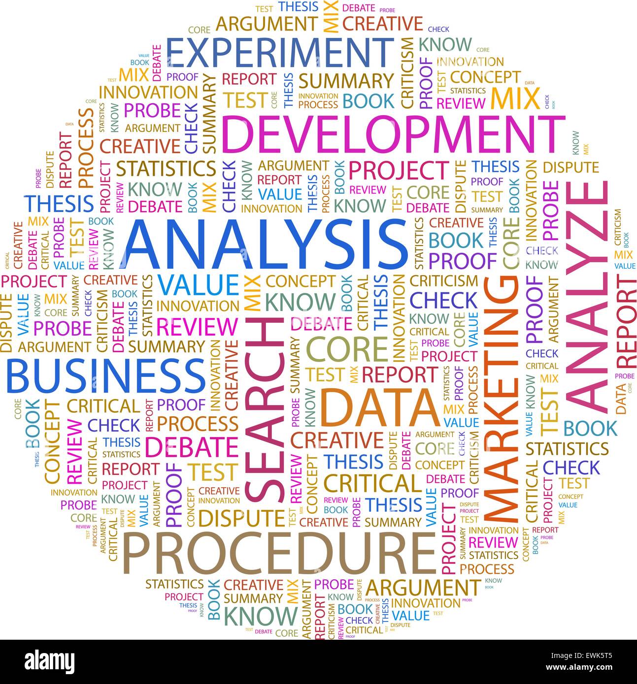 ANALYSIS. Word cloud illustration. Tag cloud concept collage Stock ...
