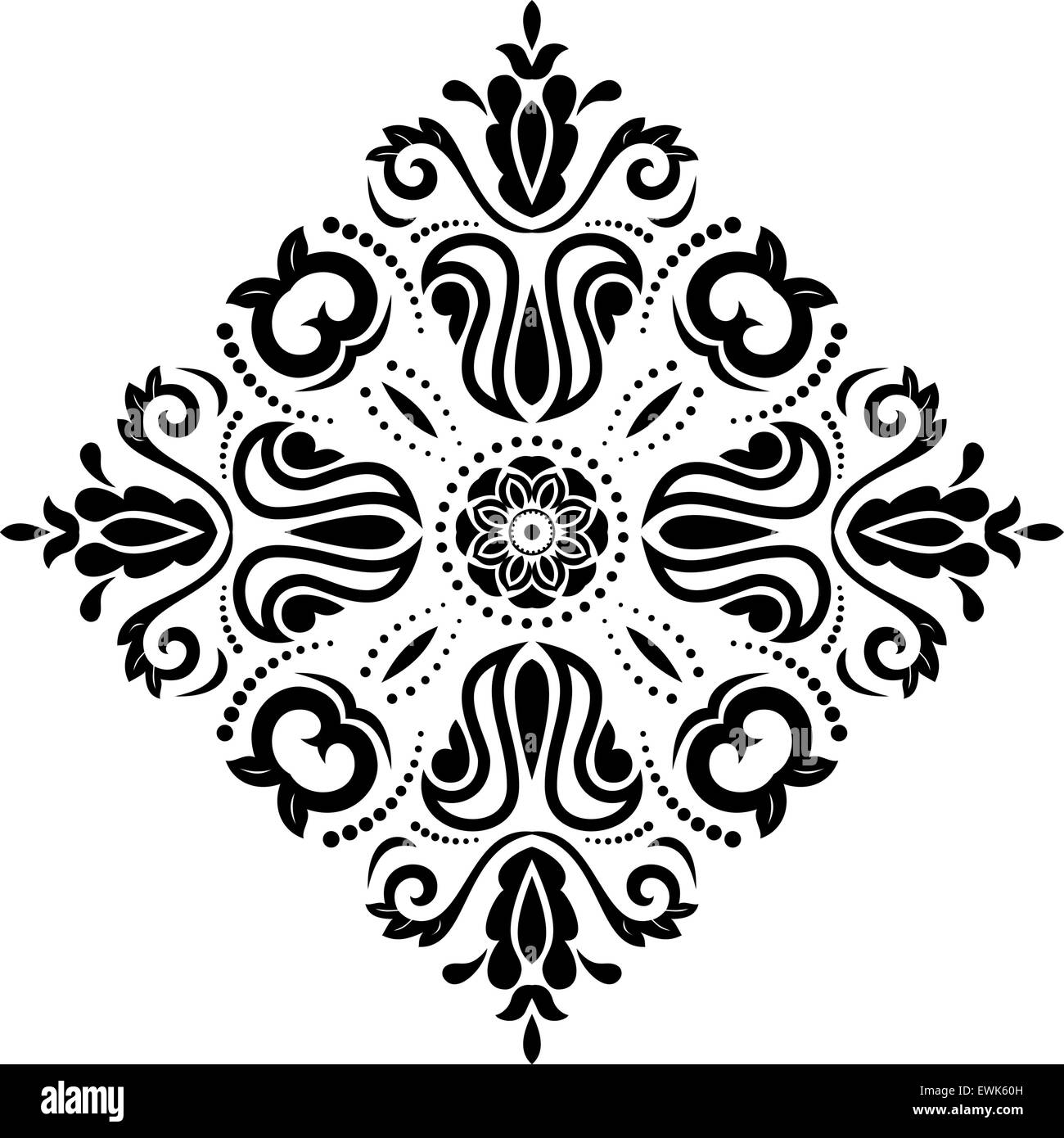 Damask Vector Orient Pattern Stock Vector Image & Art - Alamy