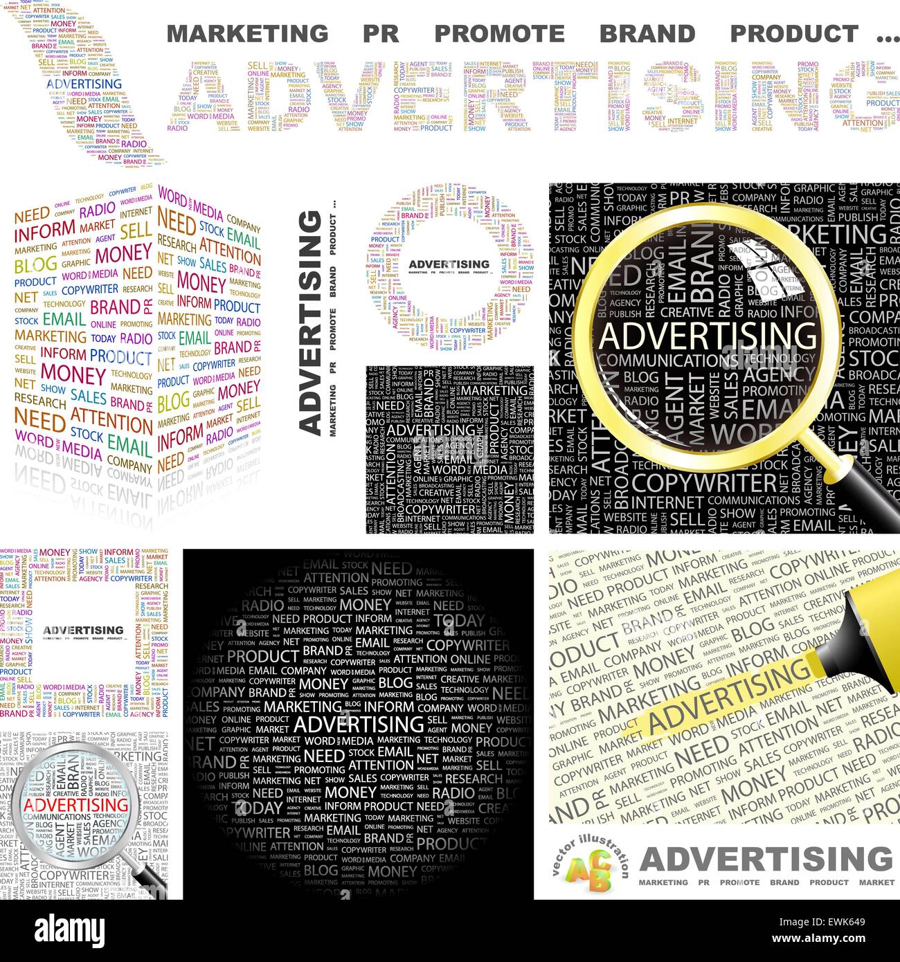 Advertising word hi-res stock photography and images - Alamy