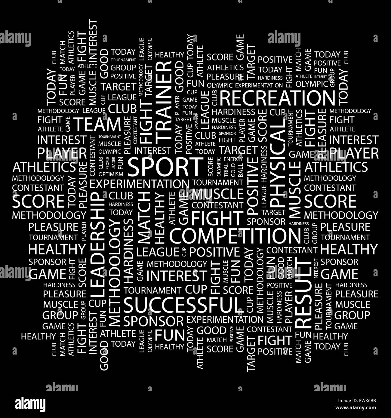 SPORT. Word cloud illustration. Tag cloud concept collage Stock Vector ...