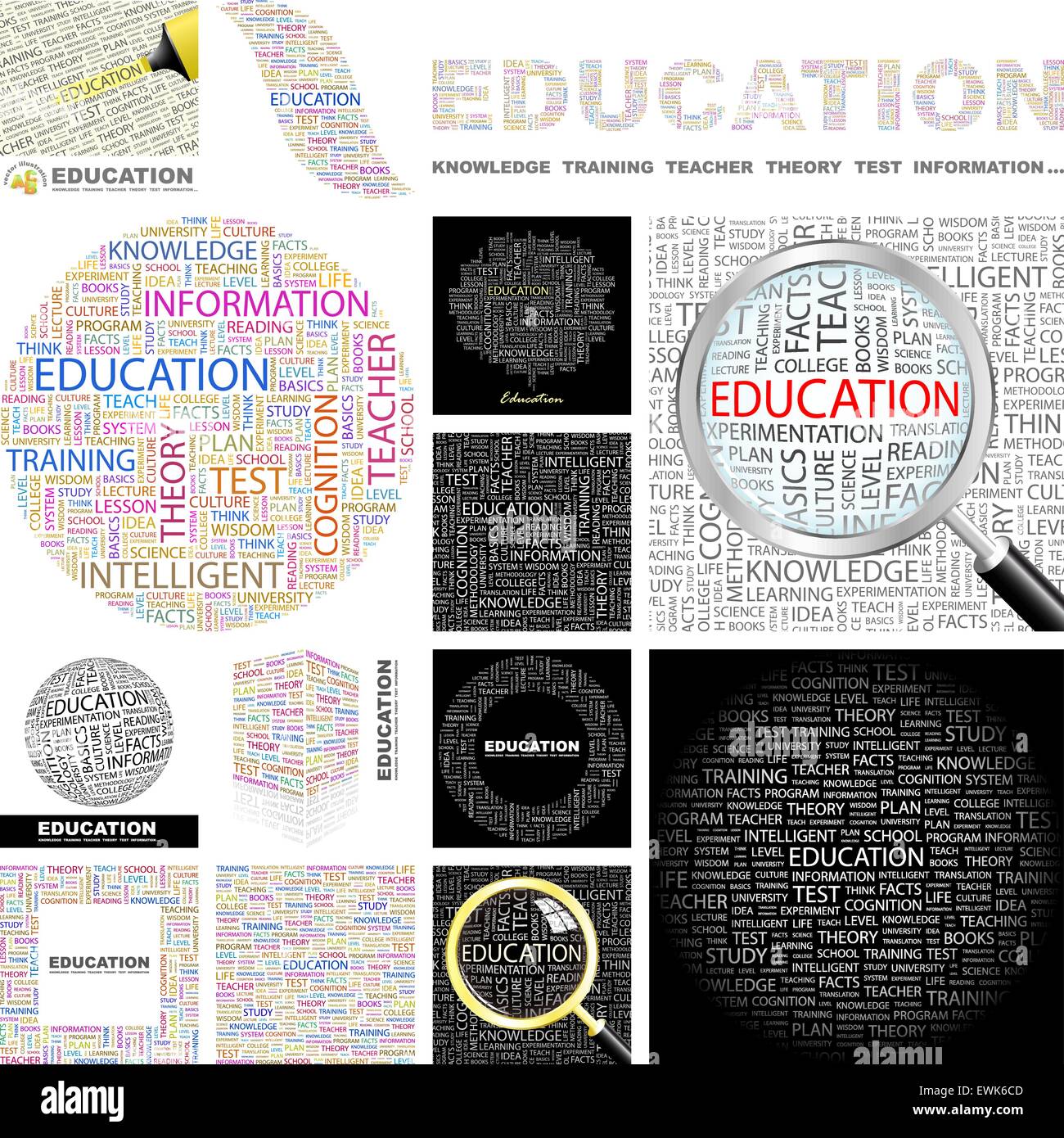 Education. Word cloud illustration. Wordcloud collage. Concept ...