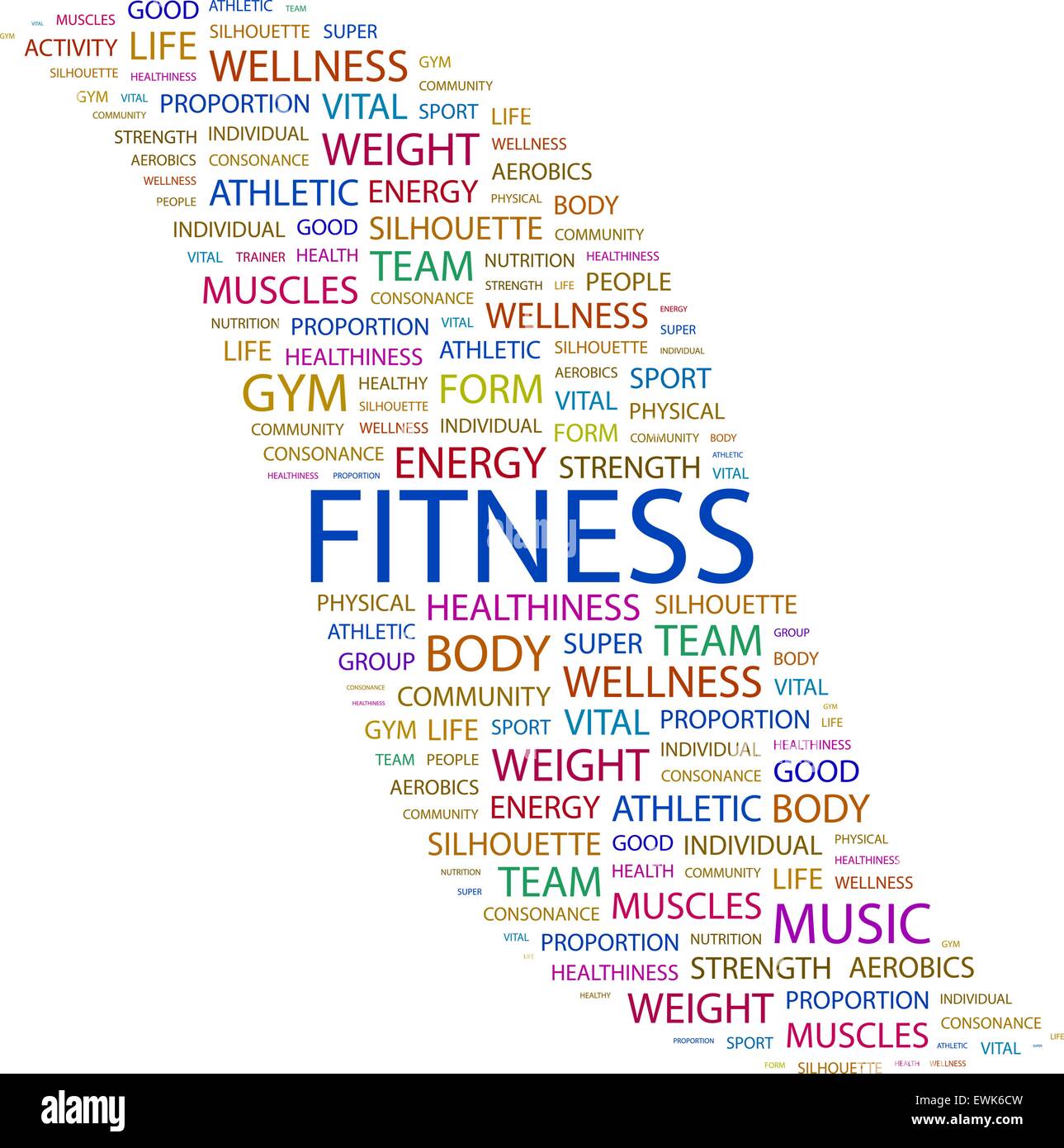 FITNESS. Background concept wordcloud illustration. Print concept word ...