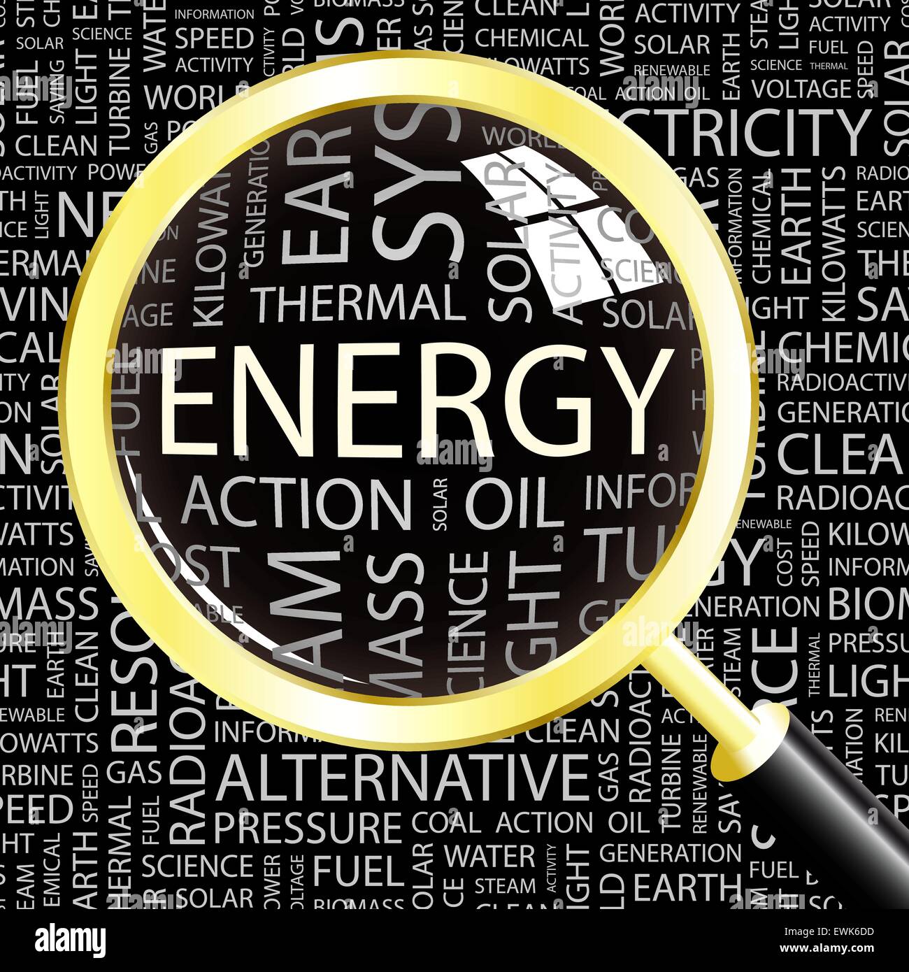 ENERGY. Word cloud illustration. Tag cloud concept collage Stock Vector ...