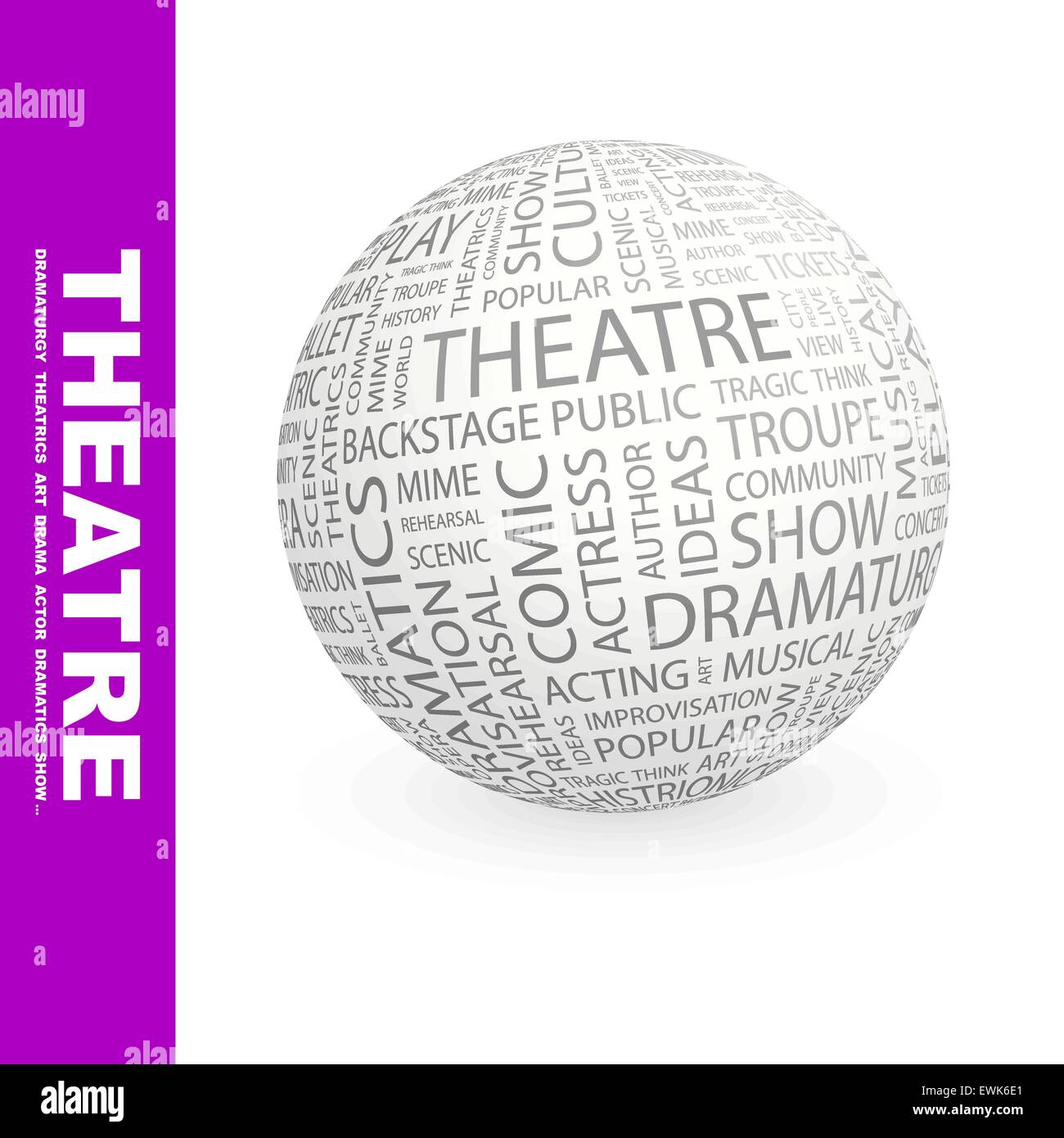 THEATRE. Word cloud illustration. Tag cloud concept collage Stock ...