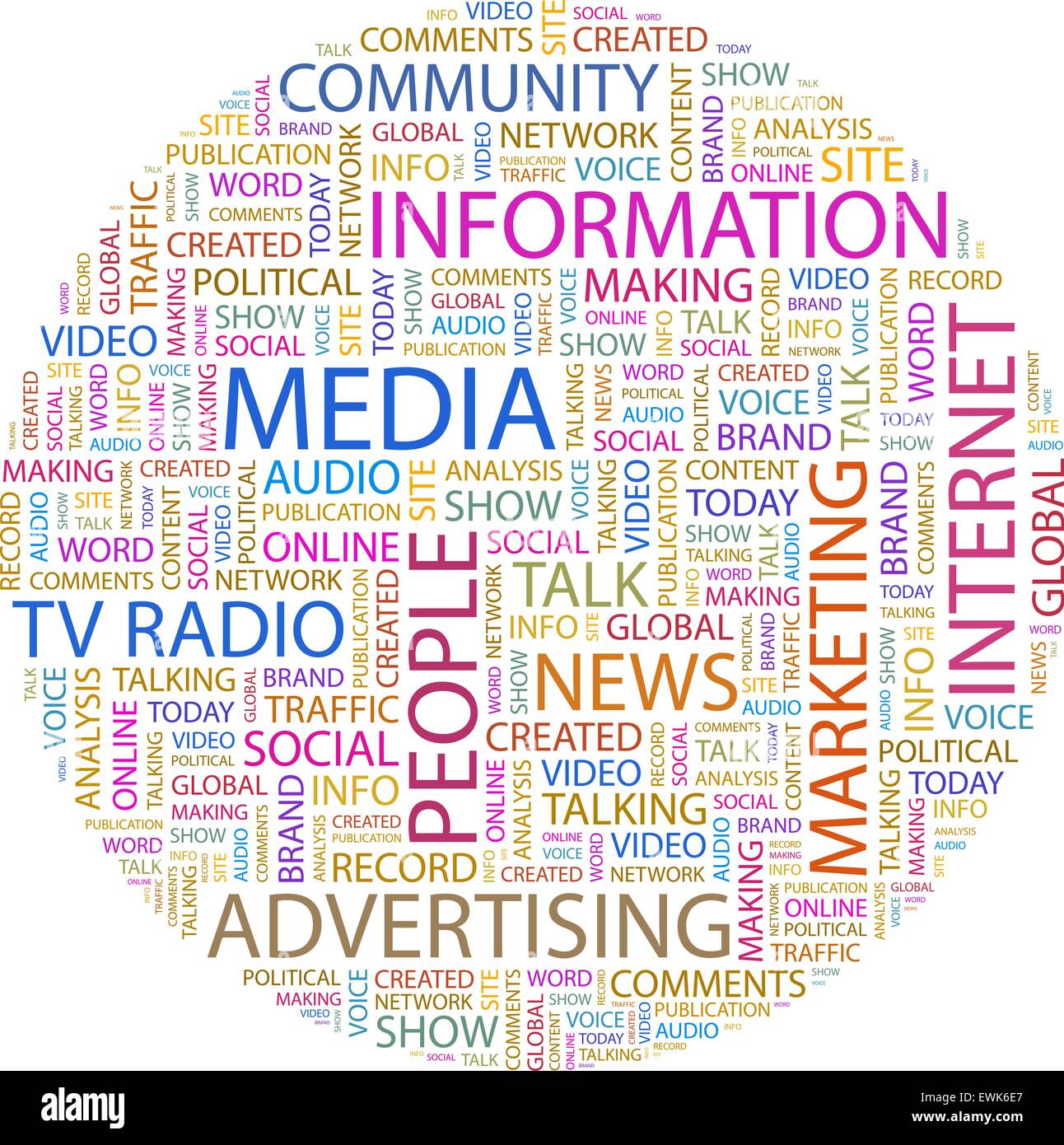 MEDIA. Word cloud illustration. Tag cloud concept collage Stock Vector ...