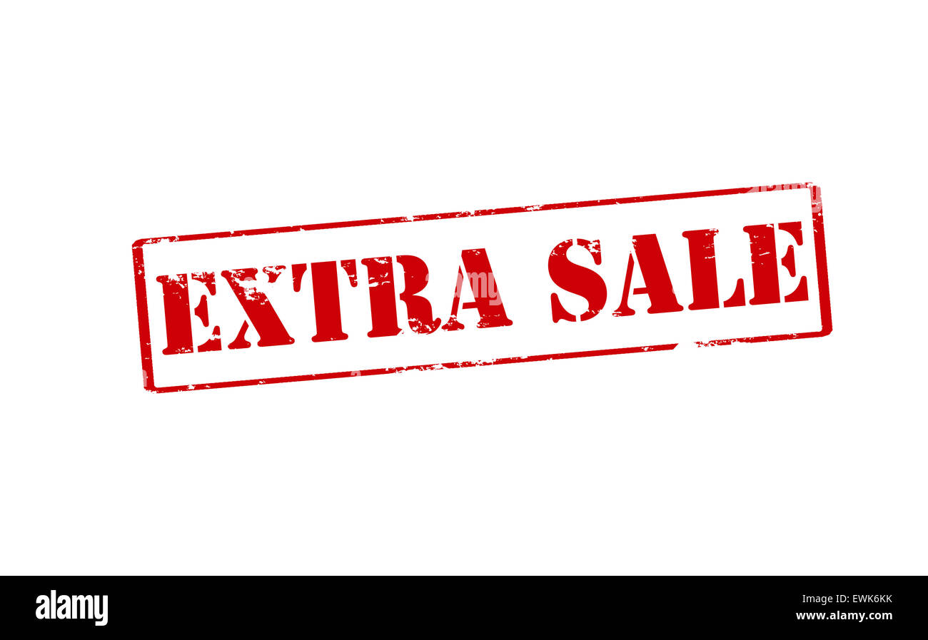 Rubber stamp with text extra sale inside, illustration Stock Photo - Alamy